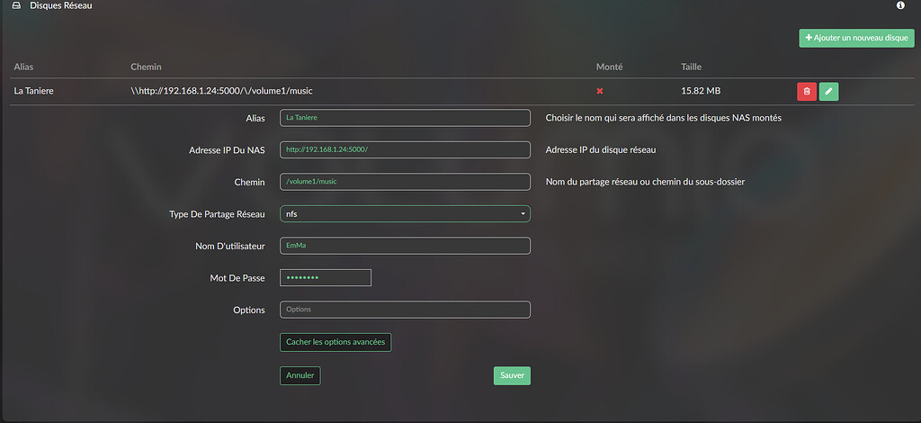 Mounting a DS120j Synology Nas - Help - Volumio Community