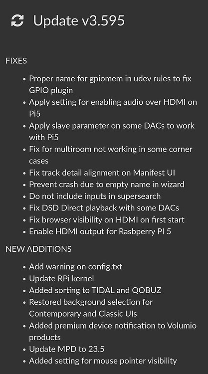 No Audio Output Device On Raspberry Pi 5 Help Volumio Community 